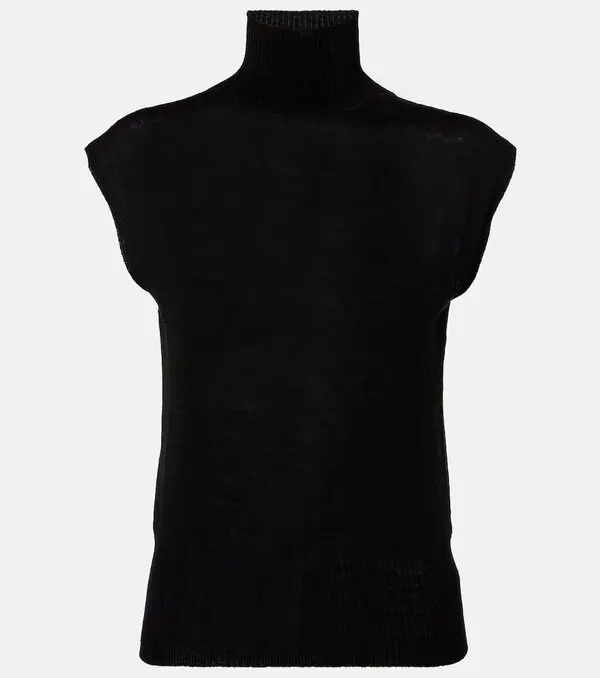 Rick Owens Virgin Wool Turtleneck Top