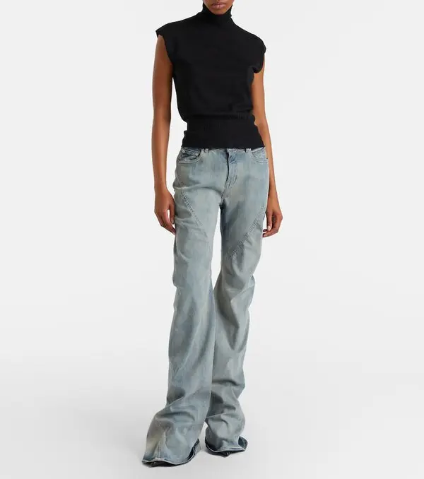 Rick Owens Virgin Wool Turtleneck Top