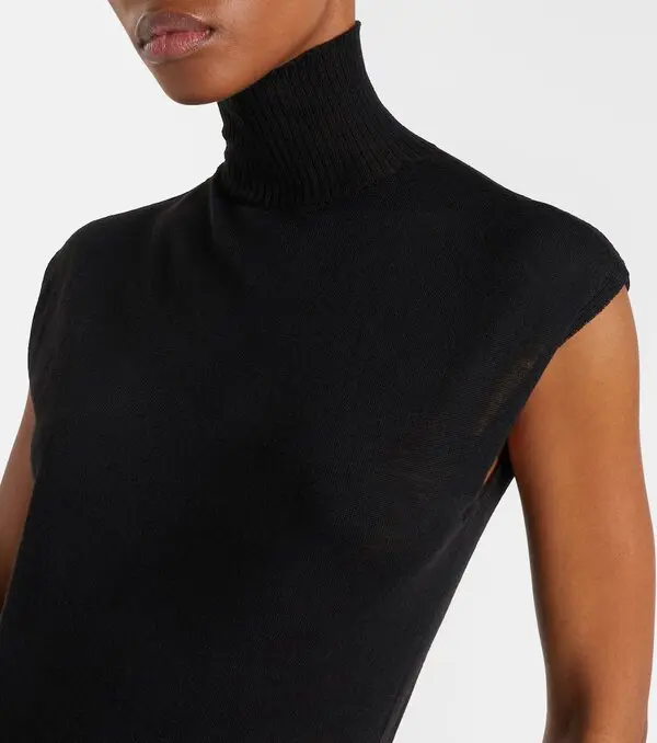 Rick Owens Virgin Wool Turtleneck Top