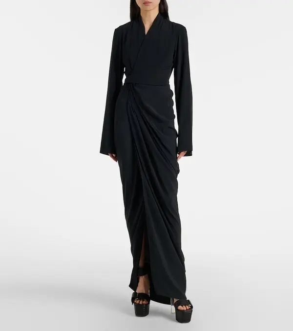 Rick Owens Belted Wrap Dress - Black