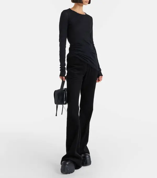 Rick Owens Cotton Jersey Top - Black