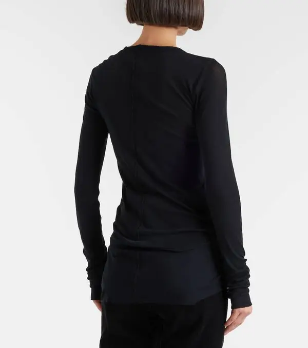 Rick Owens Cotton Jersey Top - Black