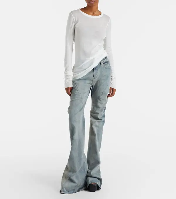 Rick Owens Cotton Jersey Top - White
