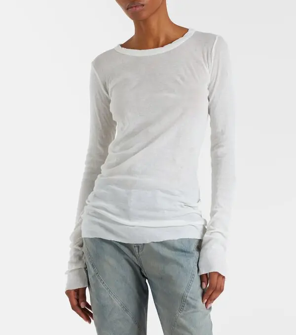 Rick Owens Cotton Jersey Top - White