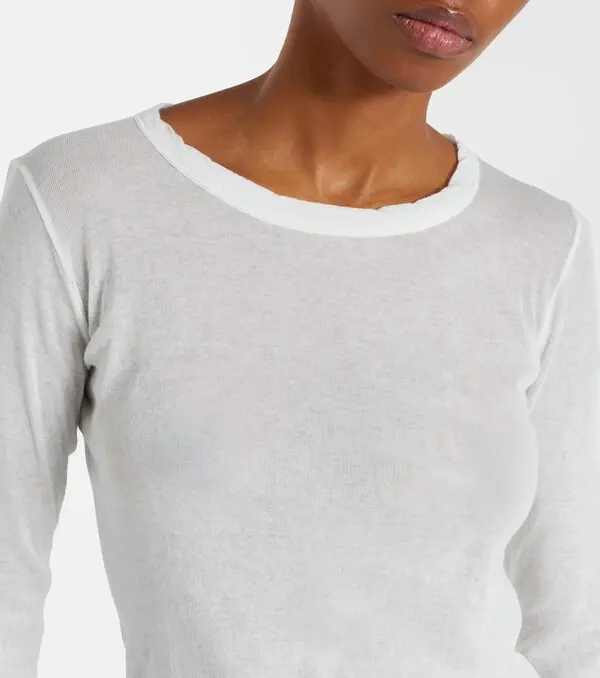 Rick Owens Cotton Jersey Top - White
