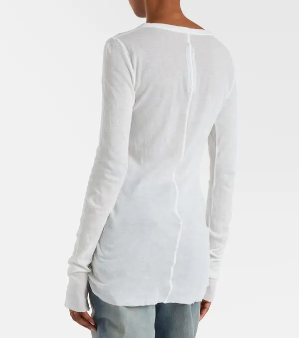 Rick Owens Cotton Jersey Top - White