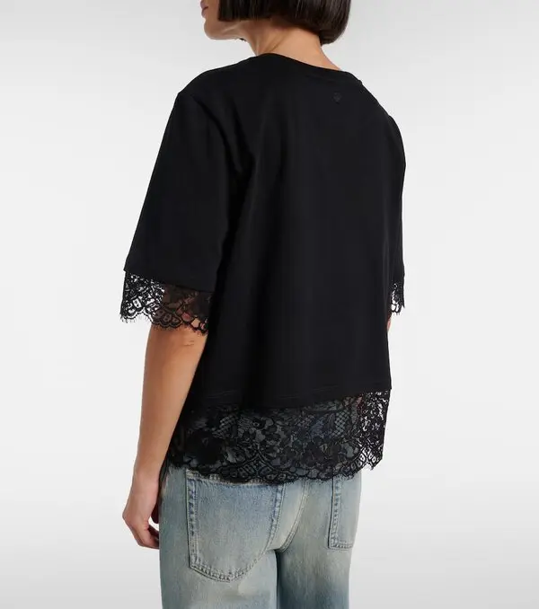 Alexander McQueen Cotton Lace T-shirt
