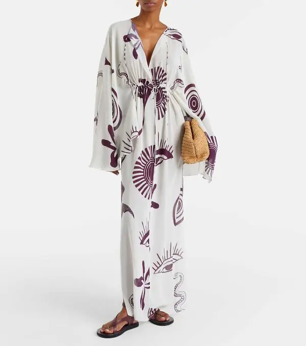 CALA DE LA CRUZ Printed Maxi Dress
