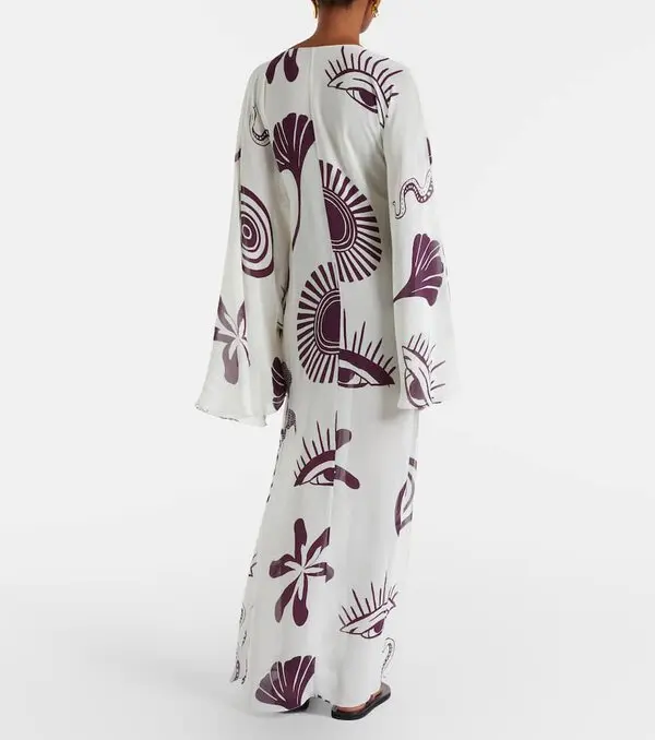 CALA DE LA CRUZ Printed Maxi Dress