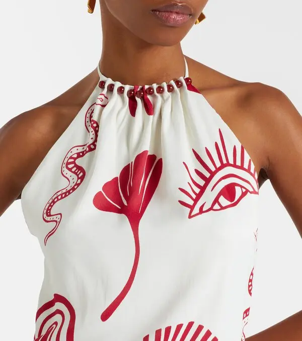 CALA DE LA CRUZ Accasia Embellished Maxi Dress