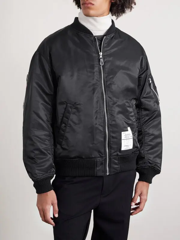 NEIGHBORHOOD Appliquéd Padded Twill Bomber Jacket