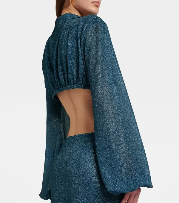 Oseree Lumiere Cutout Ring-detail Maxi Dress
