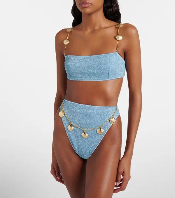 Oseree Lumière Embellished Bikini - Blue