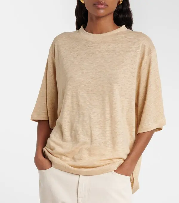 RÓHE Linen T-shirt - Beige