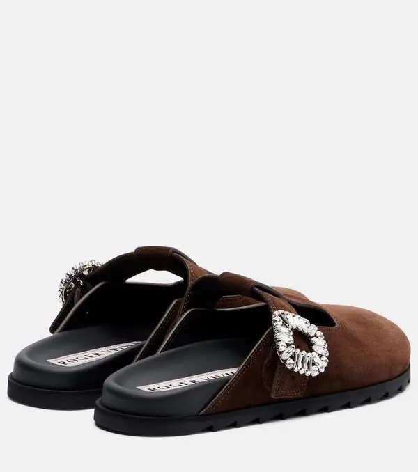 ROGER VIVIER Slidy Viv' Suede Mules