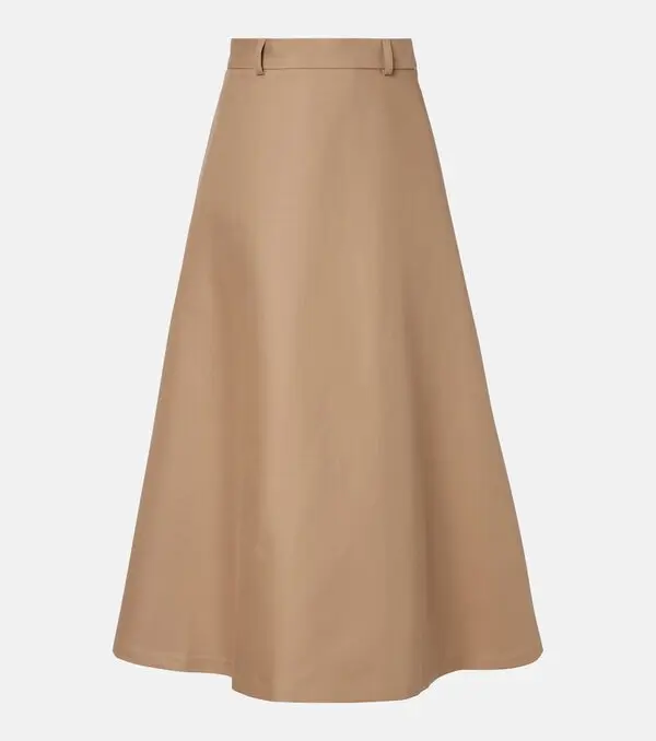RÓHE Cotton Midi Skirt - Beige