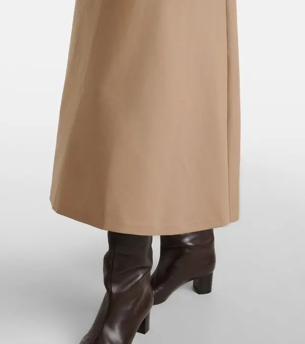 RÓHE Cotton Midi Skirt - Beige
