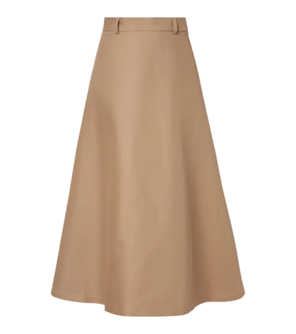 RÓHE Cotton Midi Skirt - Beige