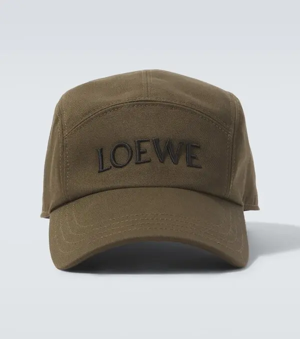 Loewe Logo Embroidered Baseball Cap - Green