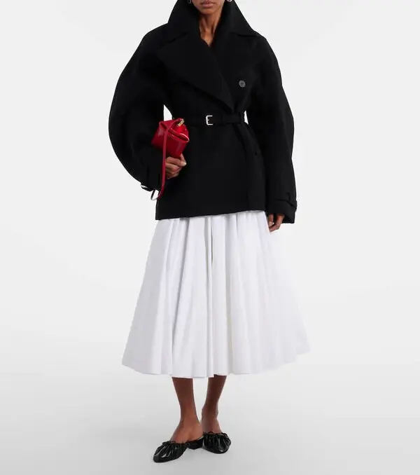 HERBERT LEVINE Gather Around Ruched Leather Mules - Black