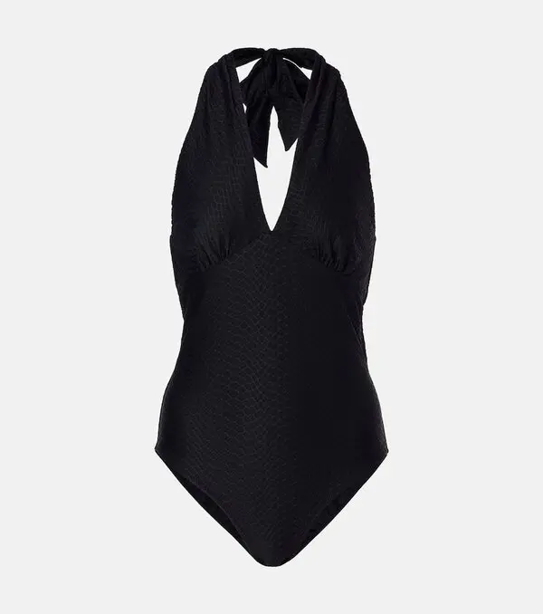 Heidi Klein Meteora Jacquard Swimsuit - Black
