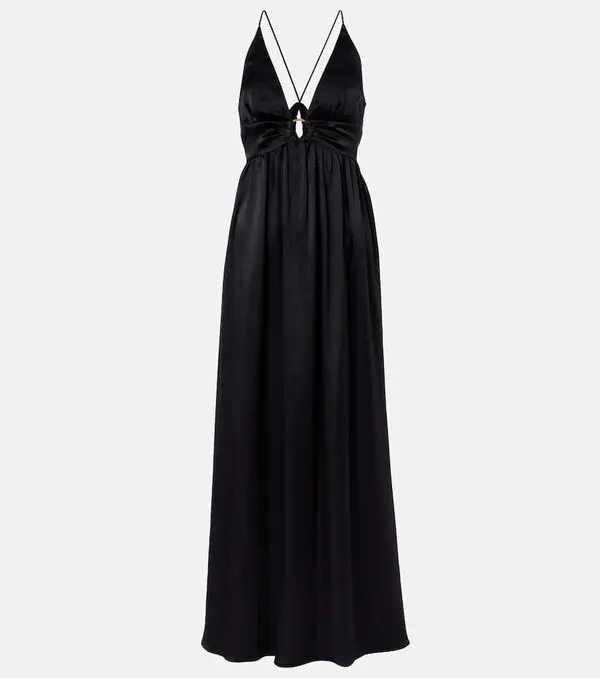 Heidi Klein Meteora Silk Satin Maxi Dress