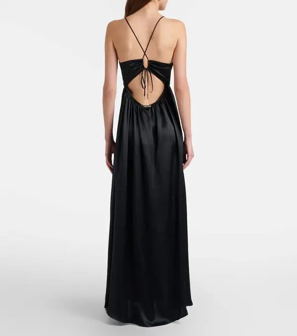 Heidi Klein Meteora Silk Satin Maxi Dress
