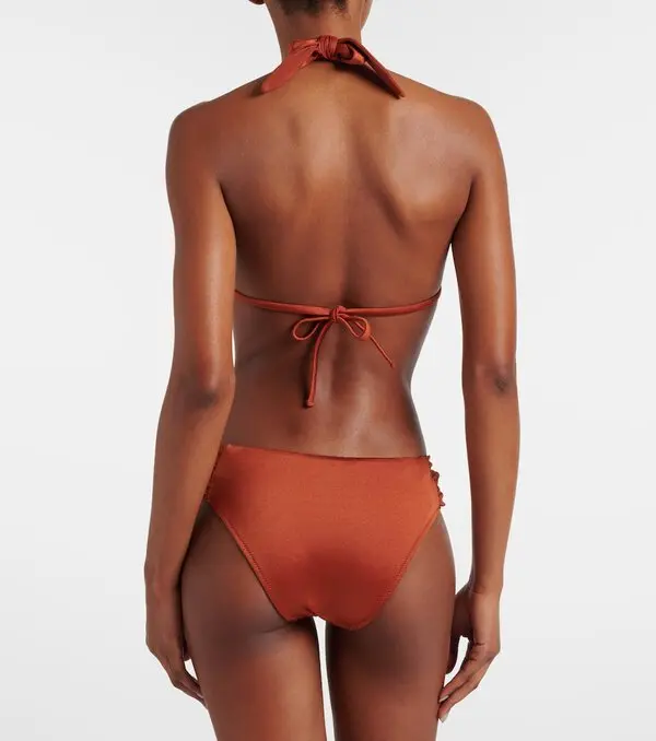 Heidi Klein Uzes Embellished Bikini Top - Brown