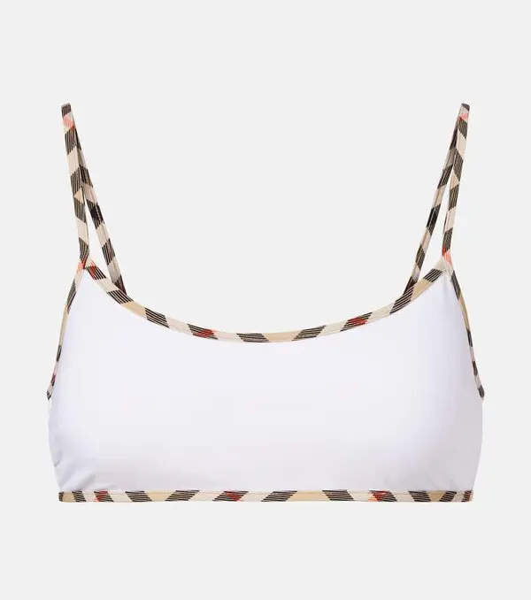 Burberry Self-tie Bikini Top - White