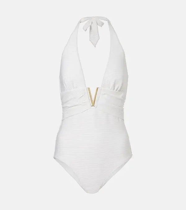 Heidi Klein Delos Embellished Swimsuit - White