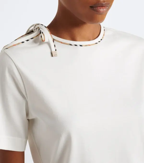 Burberry Striped Cotton Jersey T-shirt - White