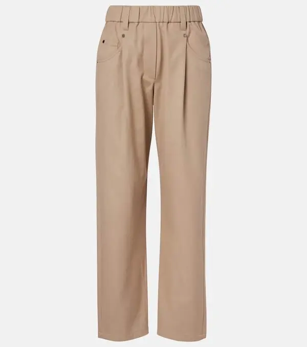 Brunello Cucinelli Cotton-blend Straight Pants