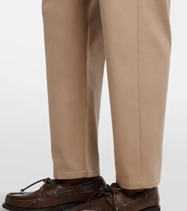 Brunello Cucinelli Cotton-blend Straight Pants