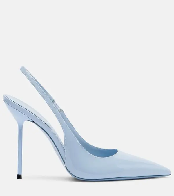 Paris Texas Lidia 105 Patent Leather Slingback Pumps - Blue