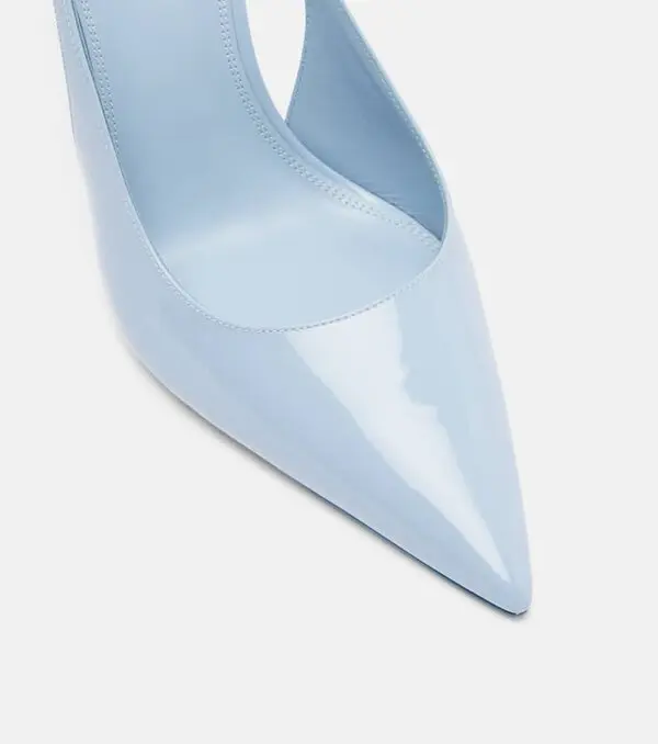 Paris Texas Lidia 105 Patent Leather Slingback Pumps - Blue