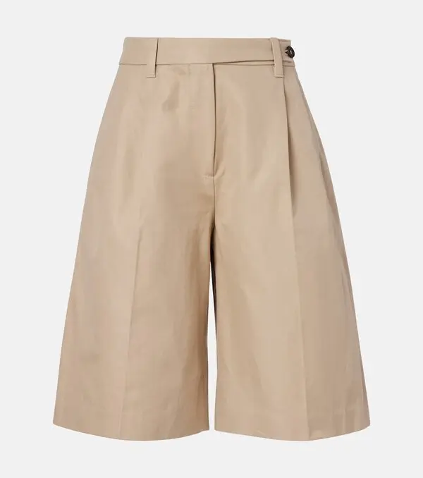 Brunello Cucinelli Cotton And Linen Shorts - Beige