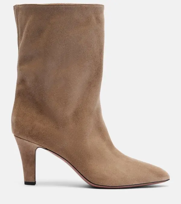 Paris Texas Elsa 75 Suede Ankle Boots - Beige