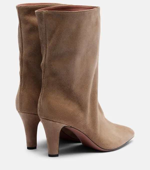 Paris Texas Elsa 75 Suede Ankle Boots - Beige