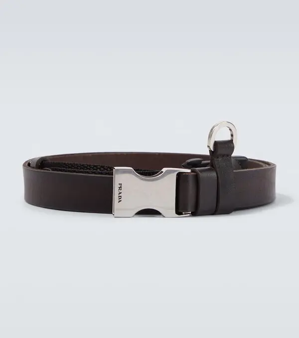 Prada Leather Belt - Brown