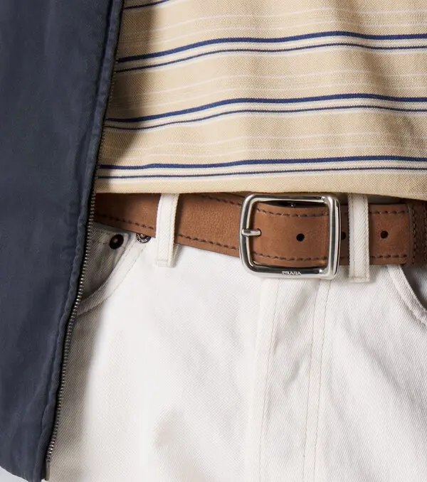 Prada Leather Belt - Brown