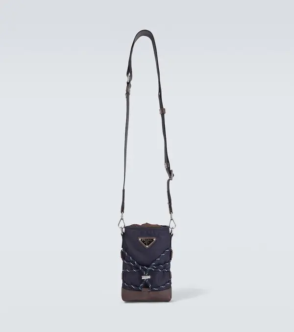 Prada Re-nylon Phone Pouch - Brown