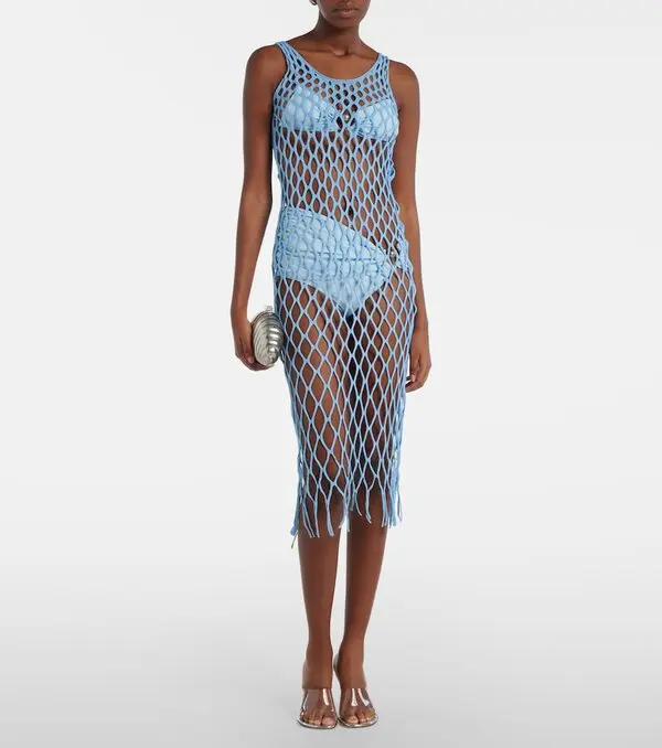 Christopher Esber Knitted Mesh Beach Dress