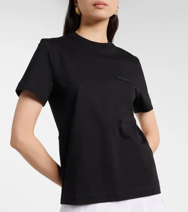 Jacquemus Logo Cotton Jersey T-shirt - Black