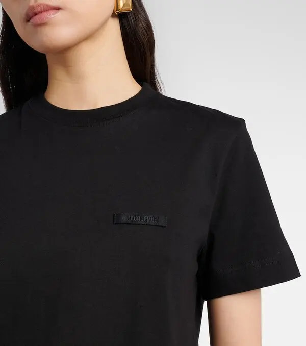 Jacquemus Logo Cotton Jersey T-shirt - Black