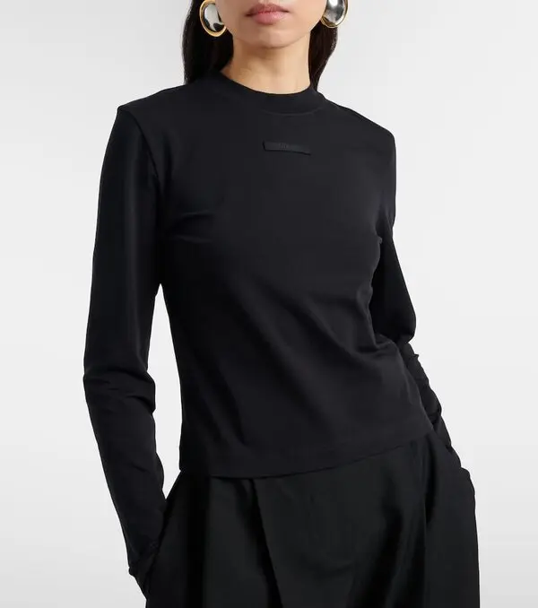 Jacquemus Logo Cotton-blend Jersey T-shirt - Black