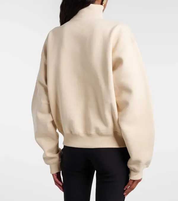 Jacquemus Logo Cotton-jersey Sweatshirt - Beige