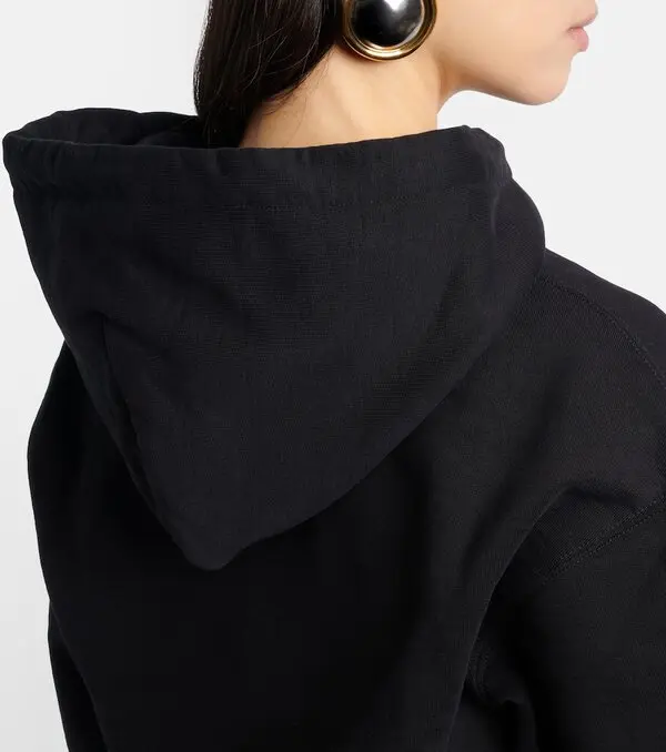Jacquemus Logo Cotton Jersey Hoodie - Black