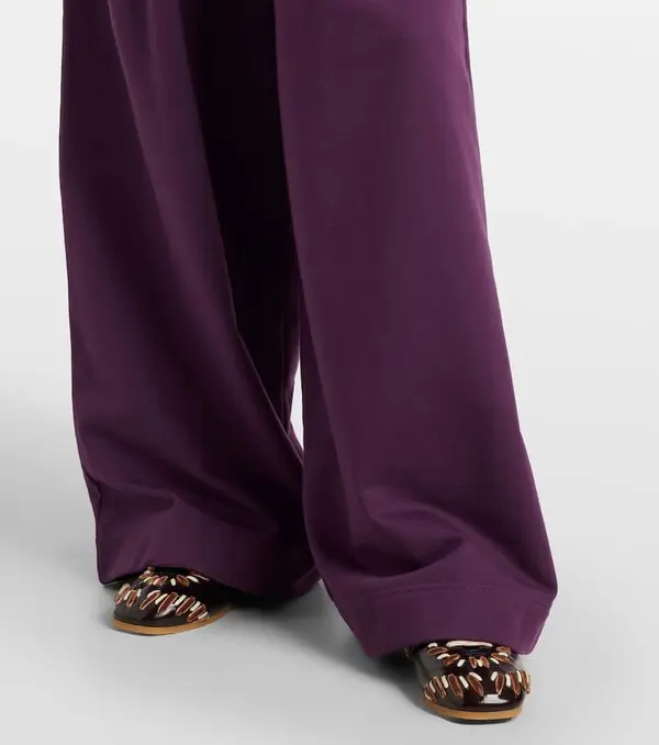 Dries Van Noten Cotton Jersey Sweatpants - Purple