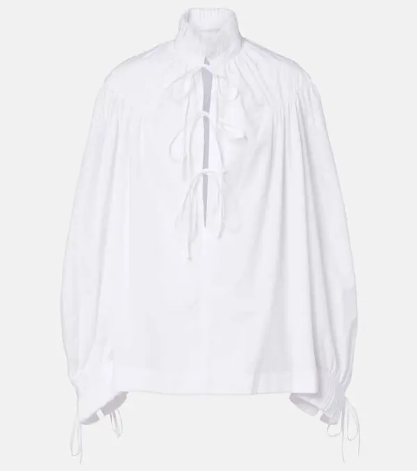 Dries Van Noten Ruffled Cotton Blouse