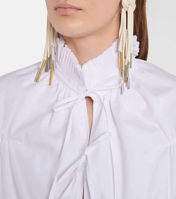 Dries Van Noten Ruffled Cotton Blouse